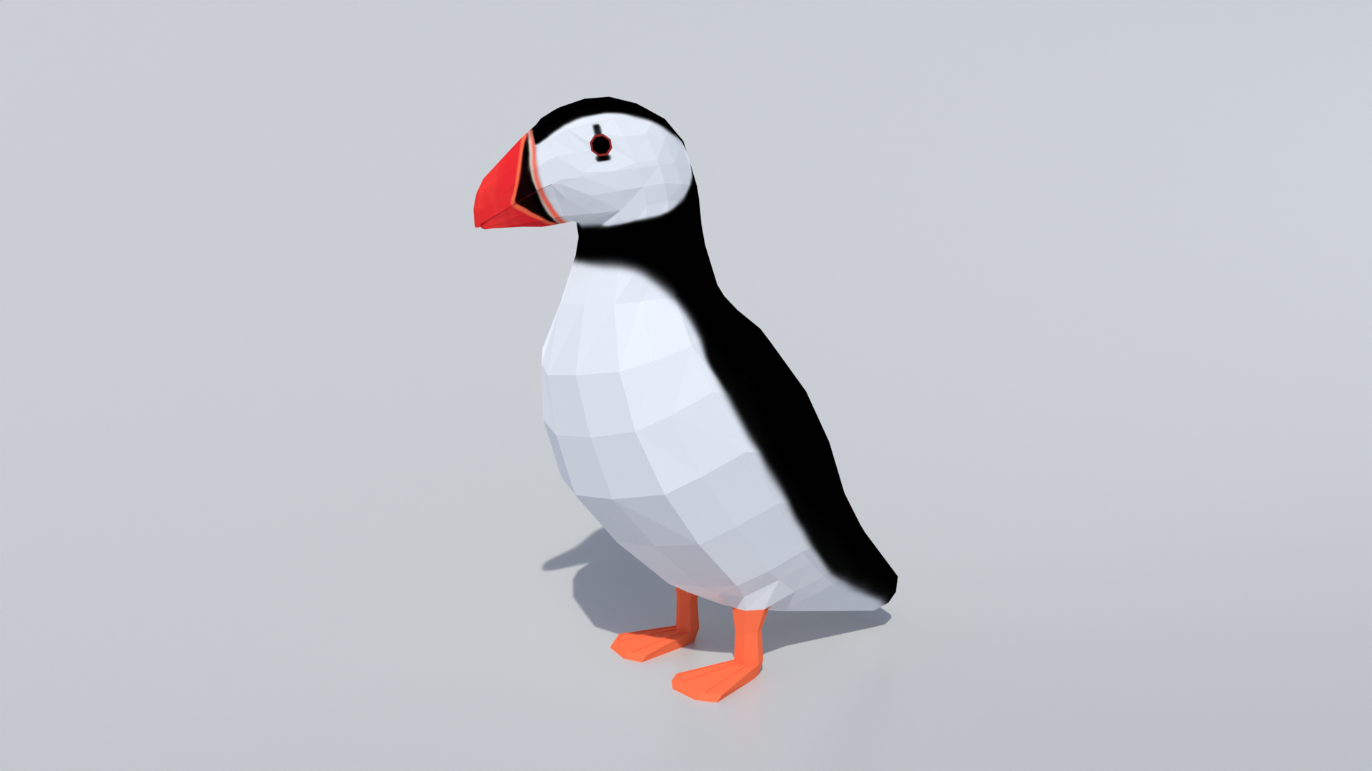 Low Poly Puffin | Birds models | BlenderKit