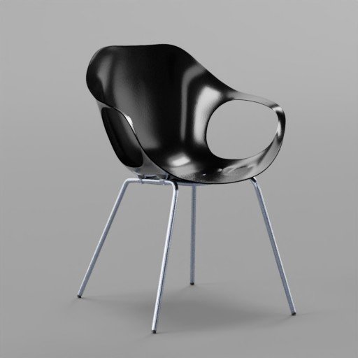 Plastic PVC Chair Black | Sitting Chairs models | BlenderKit
