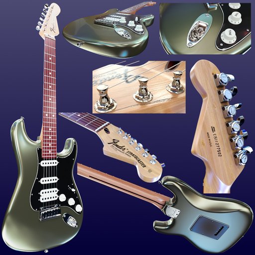 Hero Asset Detailed Guitar | Musical Instruments models | BlenderKit