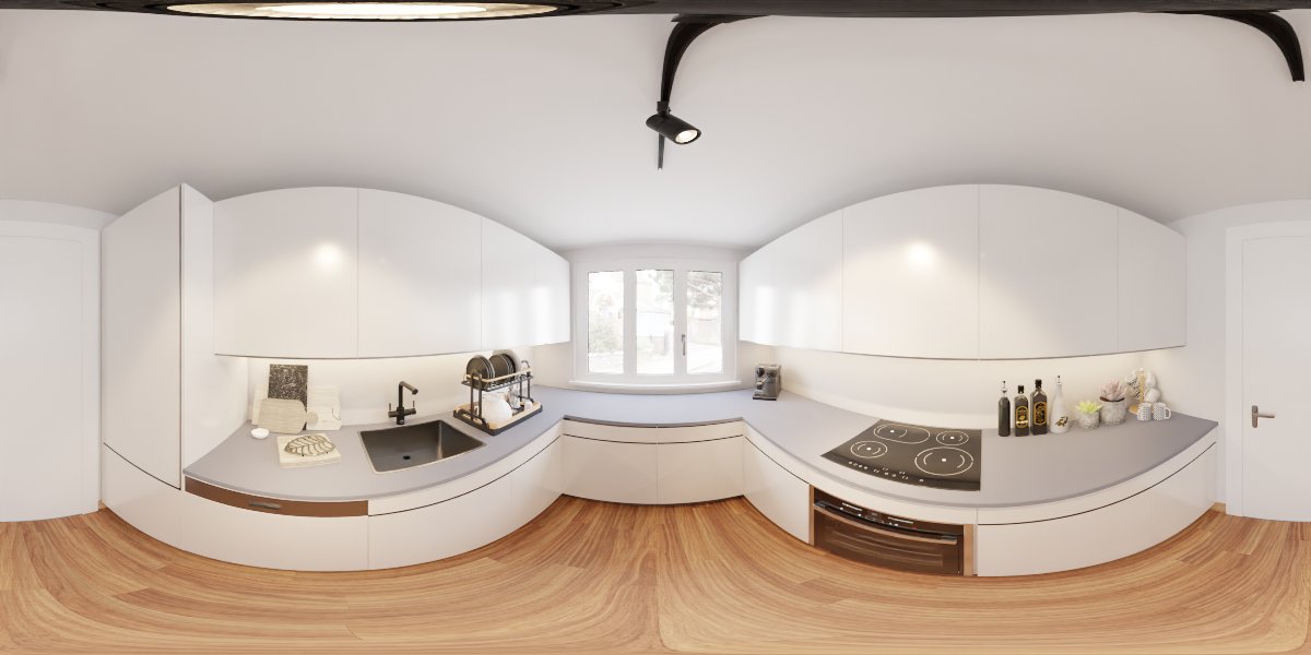 Small Kitchen Day | Interiors HDRis | BlenderKit