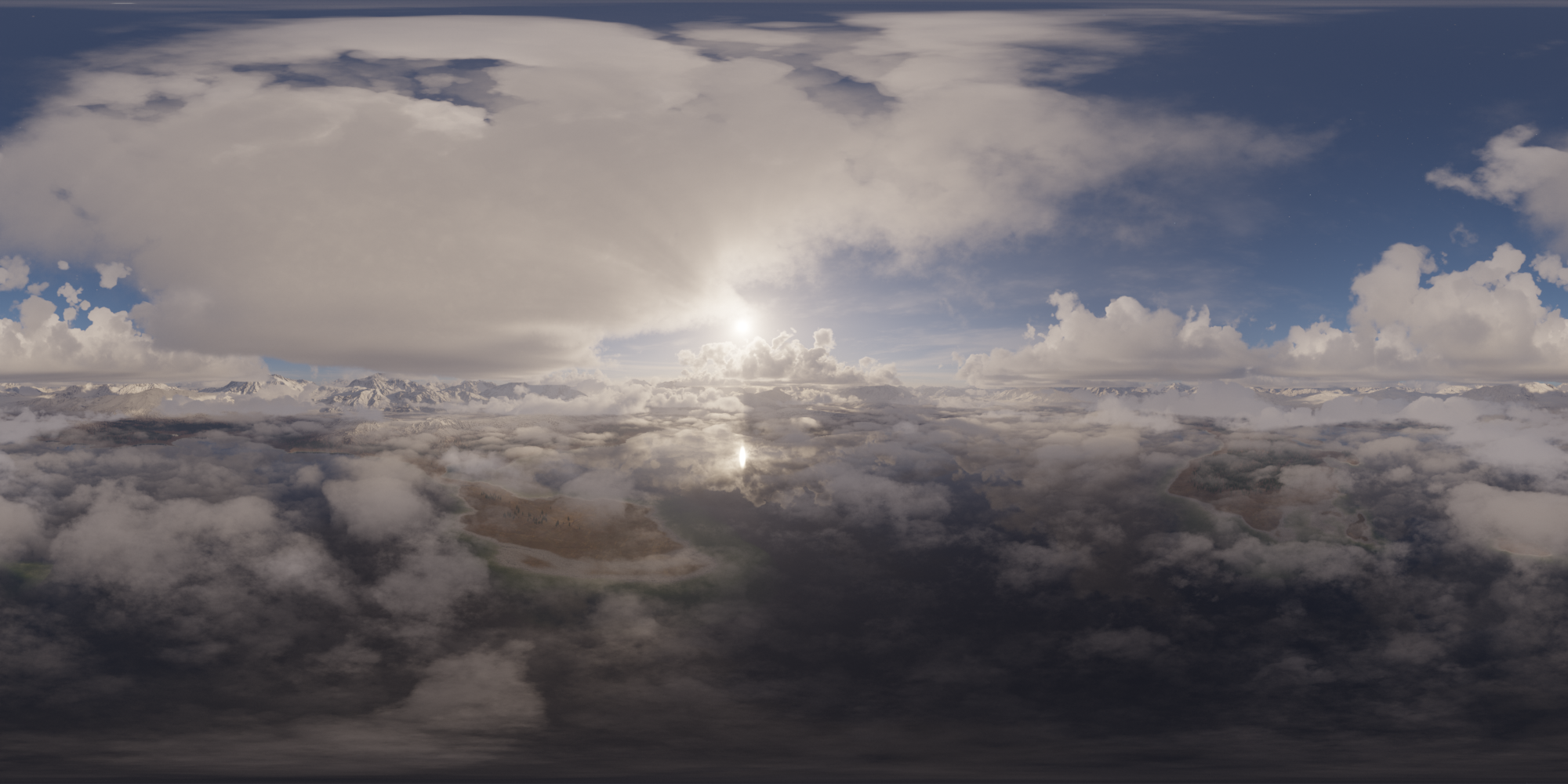 Dramatic Aerial Cloudy Landscape | Landscapes HDRis | BlenderKit