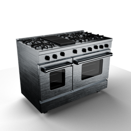 Gas Stove with ovens | FREE Kitchen Appliances models | BlenderKit