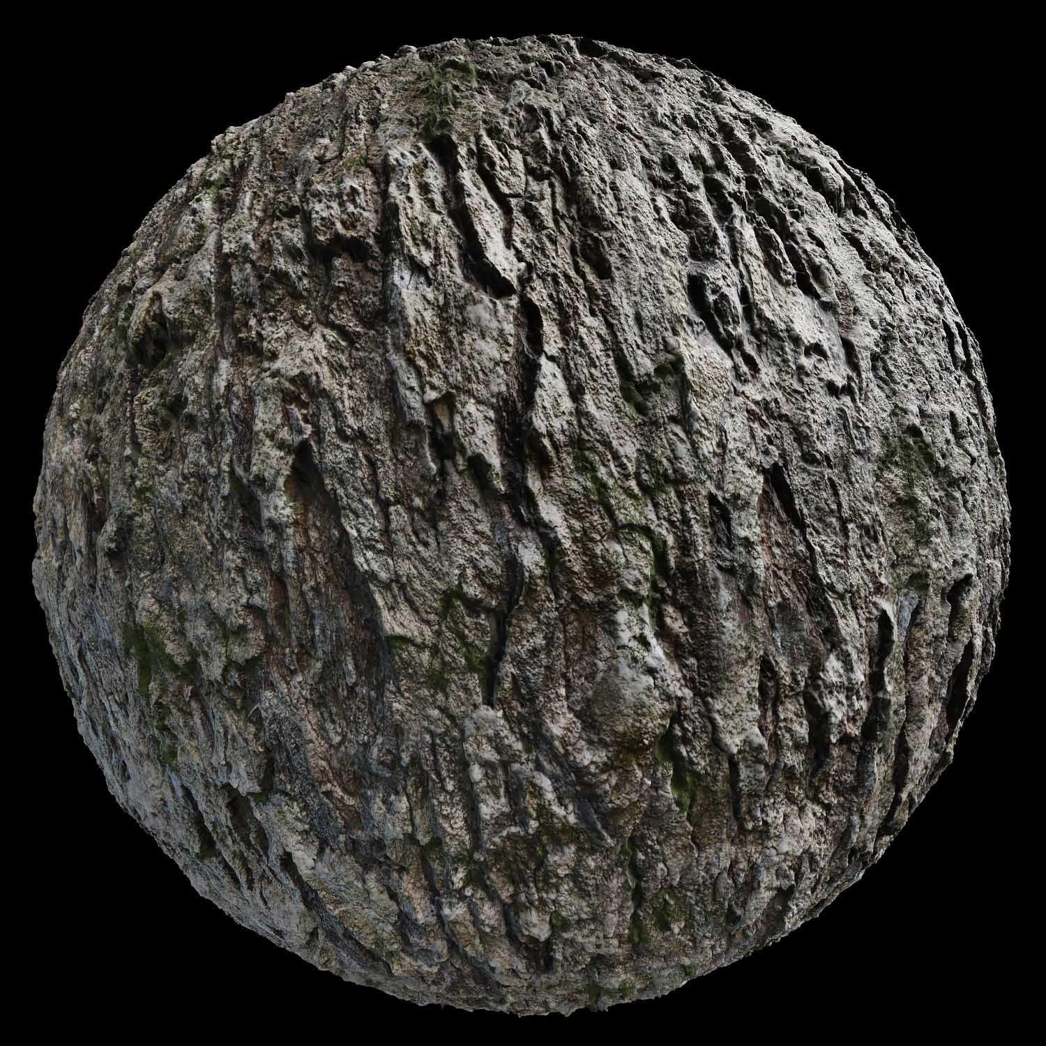 Moss Tree Bark-Freepoly.org | FREE wood materials | BlenderKit