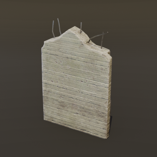 Ruined Structural Mortar Fragment | Urban Environment models | BlenderKit