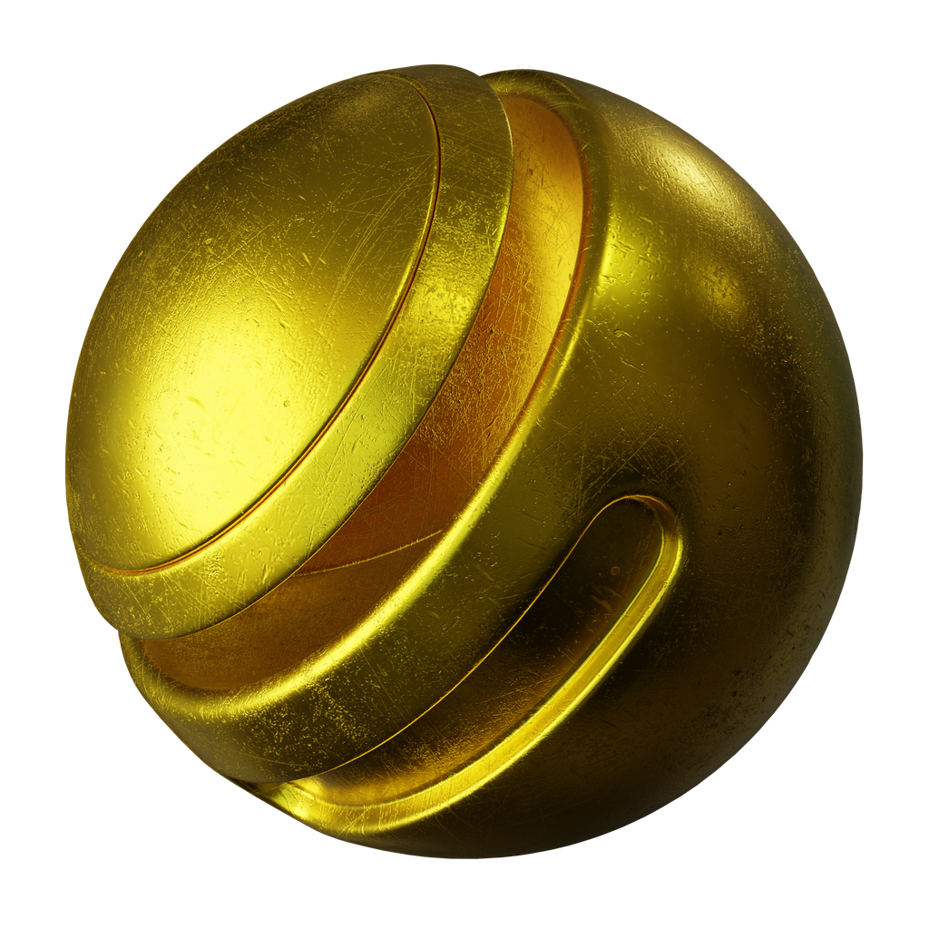 Rough scratched gold metal | FREE metal materials | BlenderKit