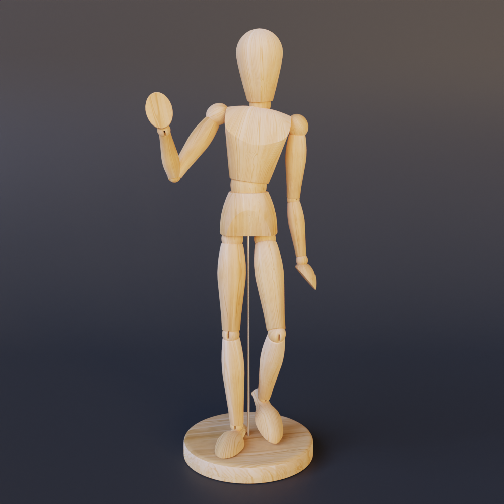 Wooden mannequin | FREE Hobby Accessories models | BlenderKit