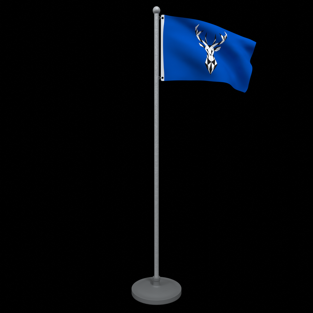 Animated Deer Flag | Exterior Elements models | BlenderKit