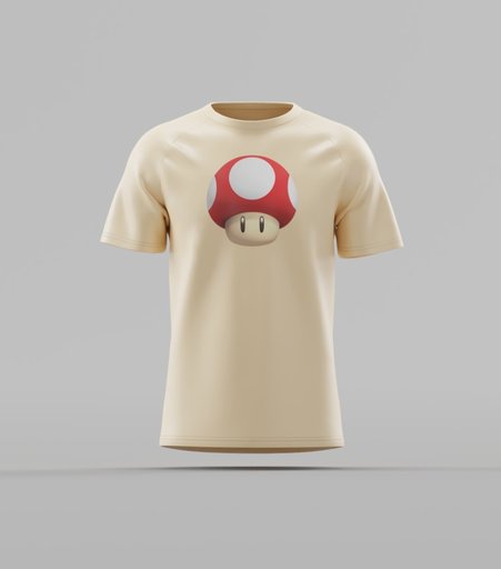 Classic Power-Up Mushroom T-Shirt | Man Clothing models | BlenderKit