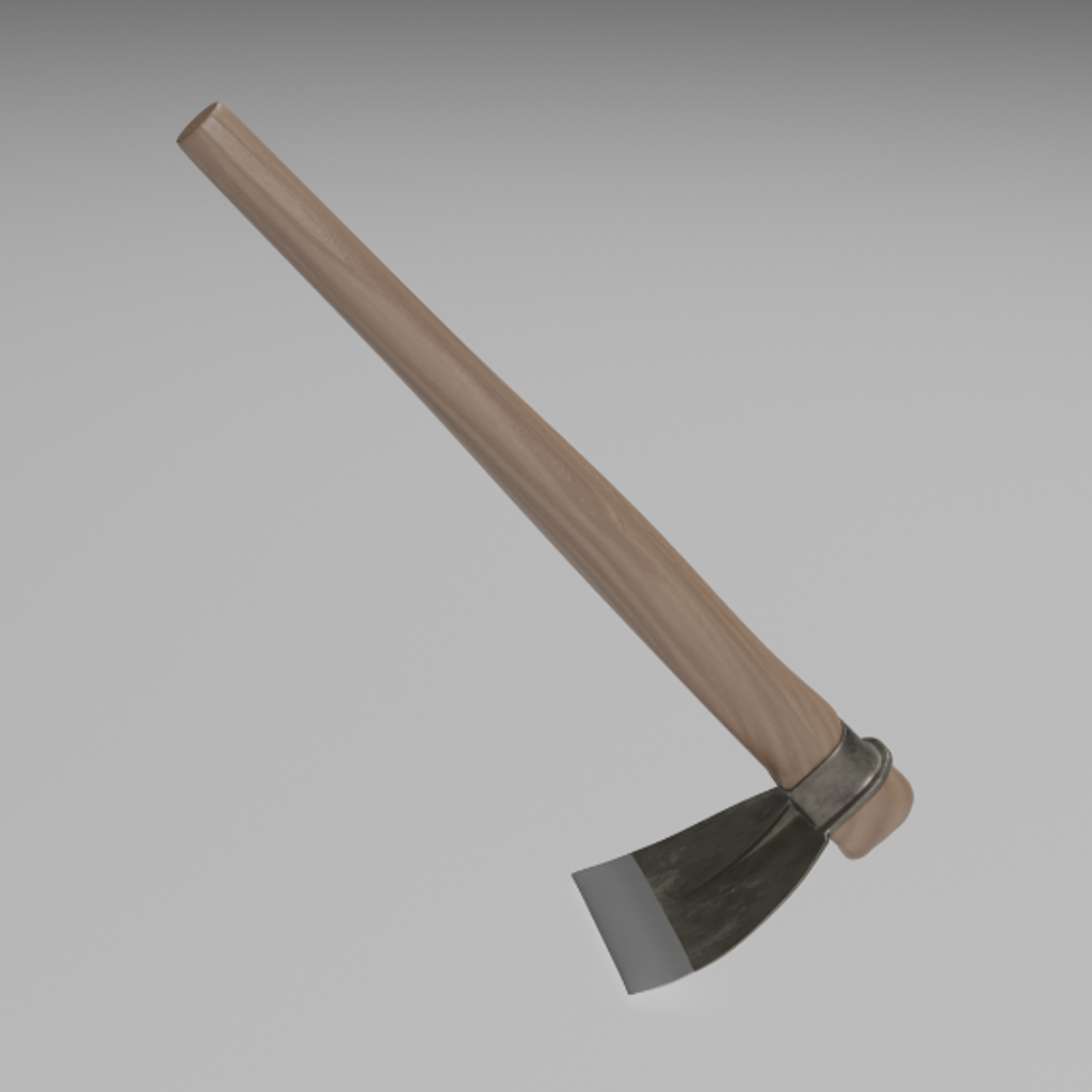 Hoe | 3D Handtools models | BlenderKit
