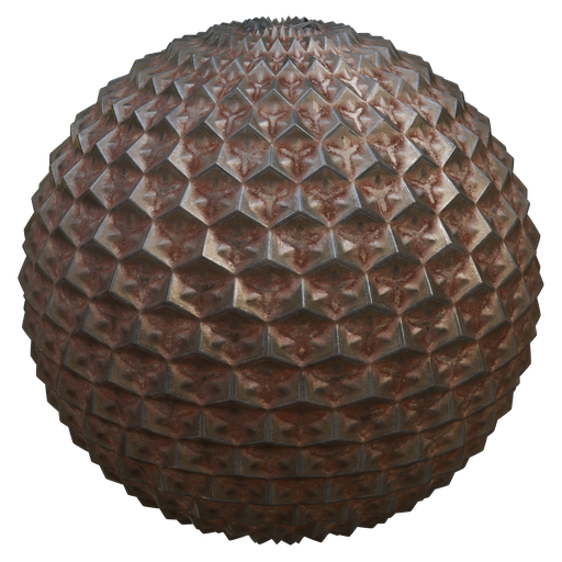 Rusty Tri-Hex Armour | FREE metal materials | BlenderKit