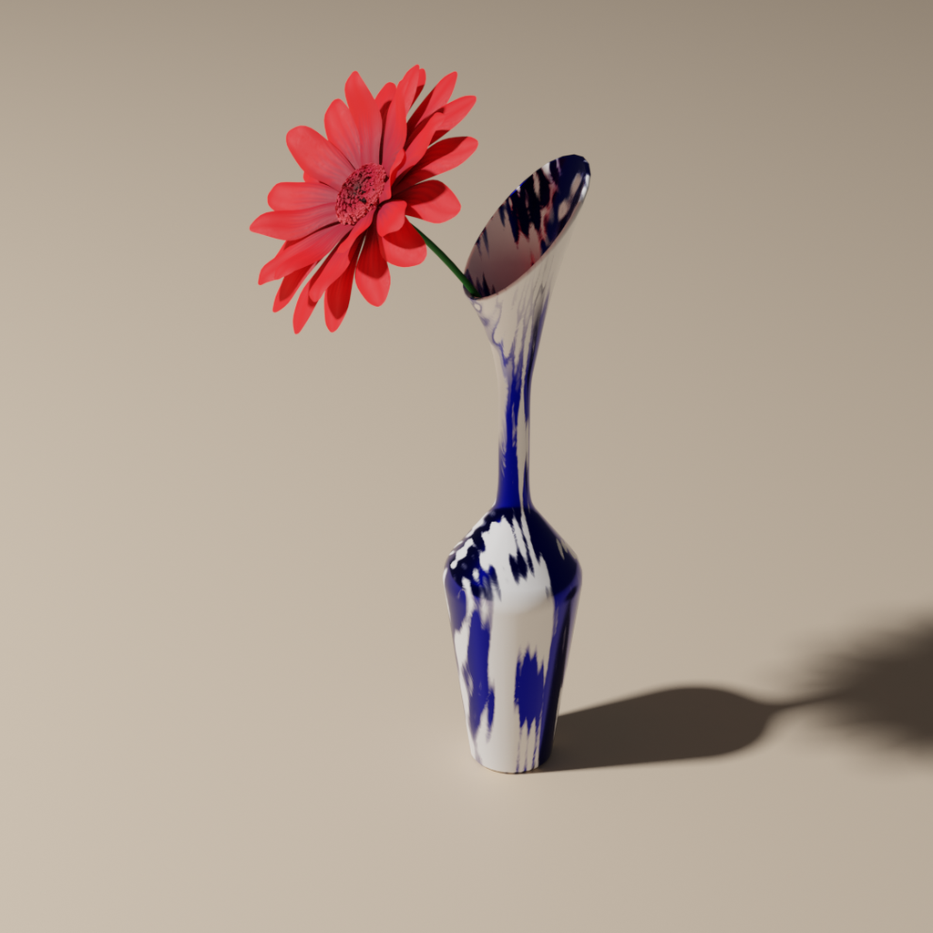 BlenderKit | Download the FREE Flower in a vase model