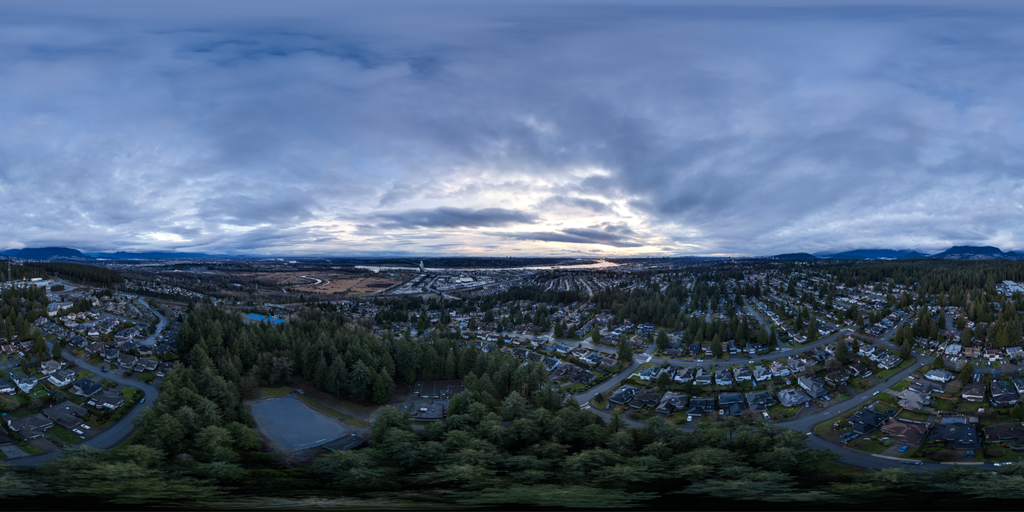 Aerial City Overcast Sunset Sky | Cityscapes HDRis | BlenderKit