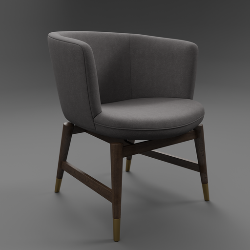 Baker Coupe Dining Chair | Armchairs models | BlenderKit