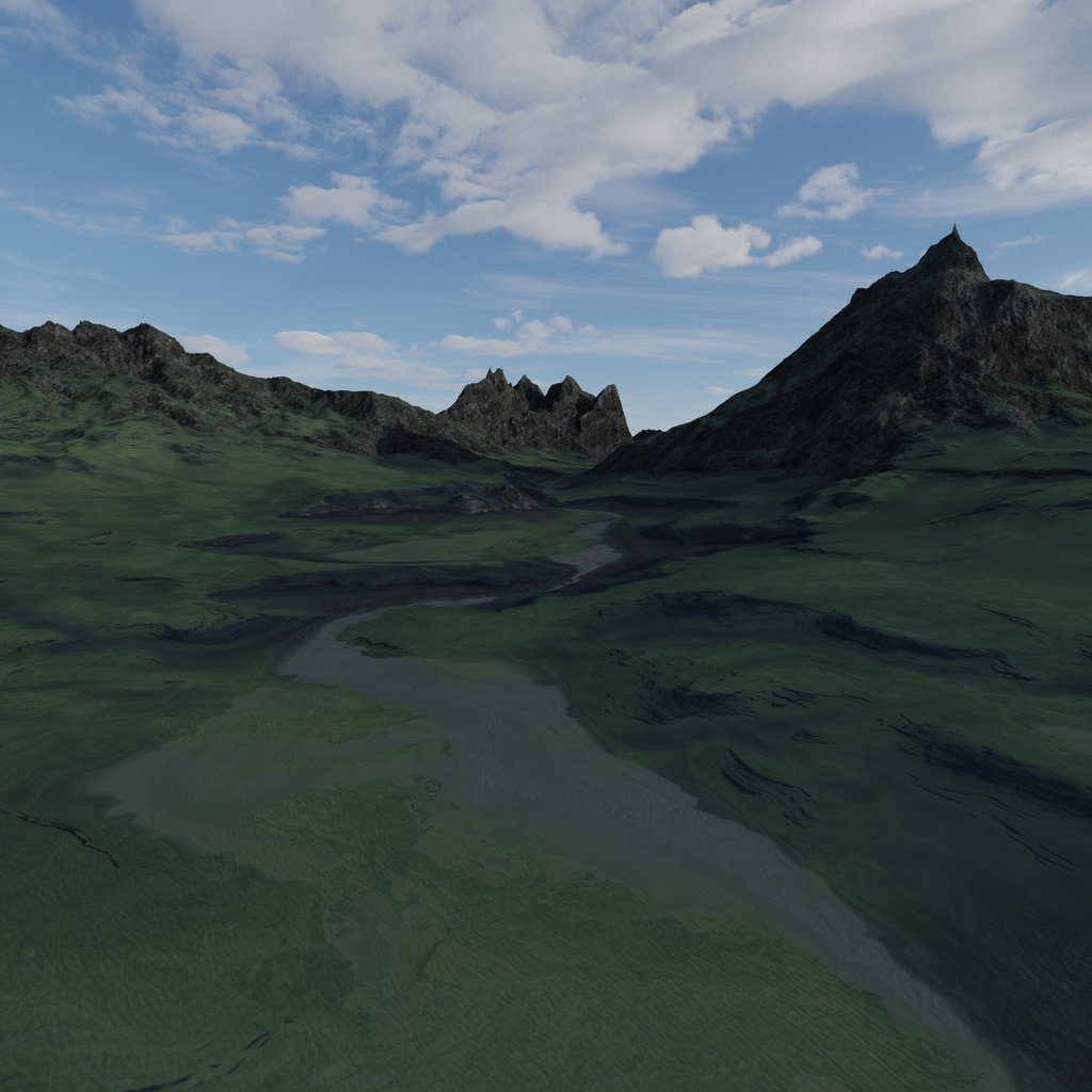 Rocky Mountain Landscape Terrain | Terrains models | BlenderKit