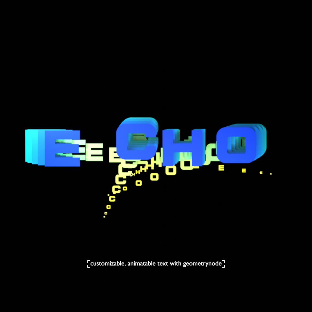 Echo Typography Animation | Typography scenes | BlenderKit