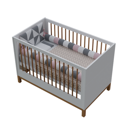 Crib Mini Bed 2 in 1 + Crib Kit | FREE Kids Beds models | BlenderKit