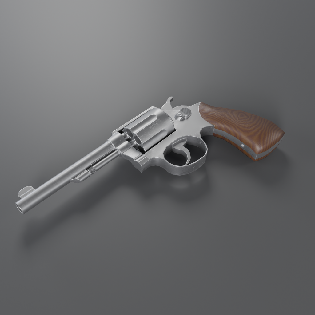 Worn down revolver | FREE Historical Weapons models | BlenderKit