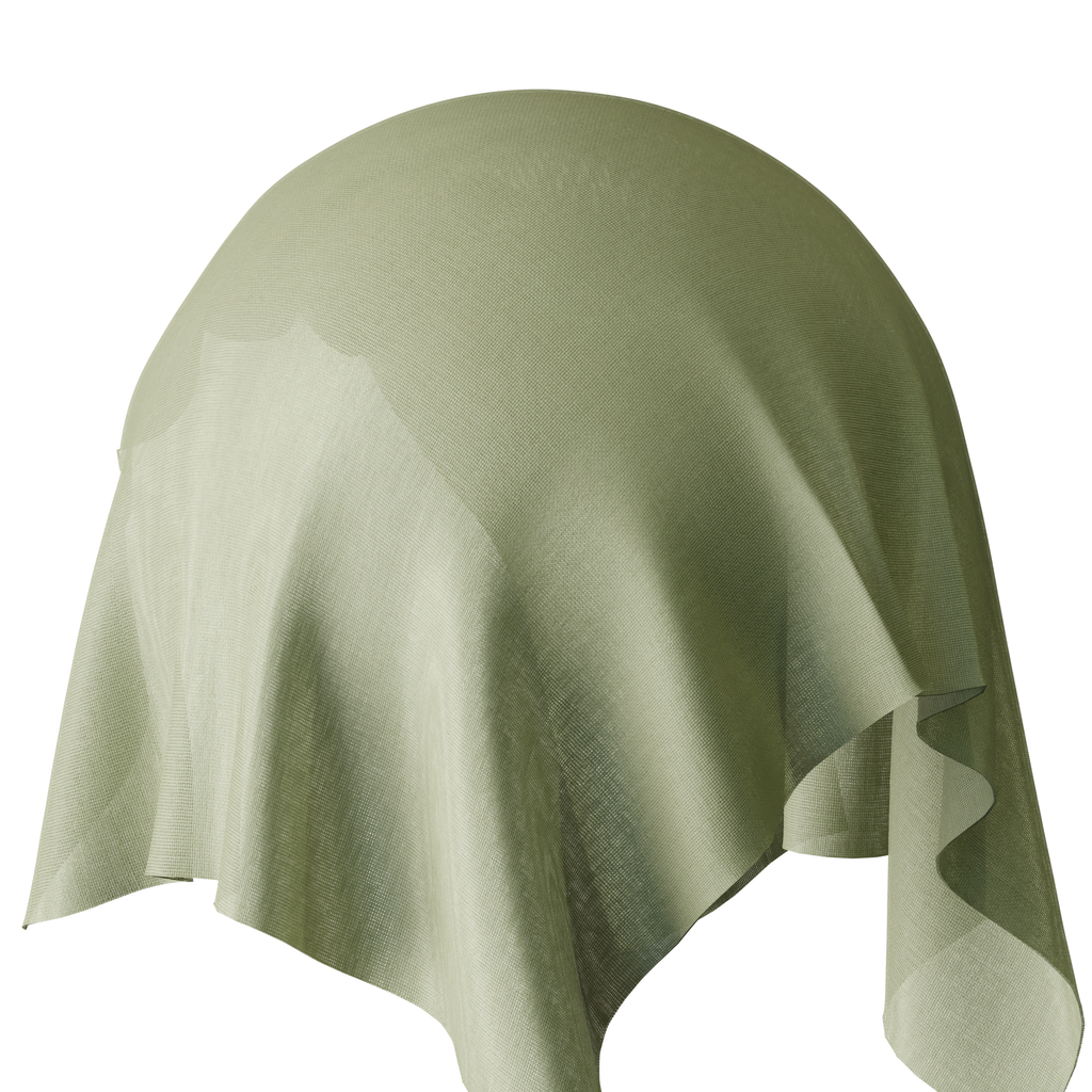 Plain Green Sheer | FREE Sheer Fabric 3D Materials materials | BlenderKit