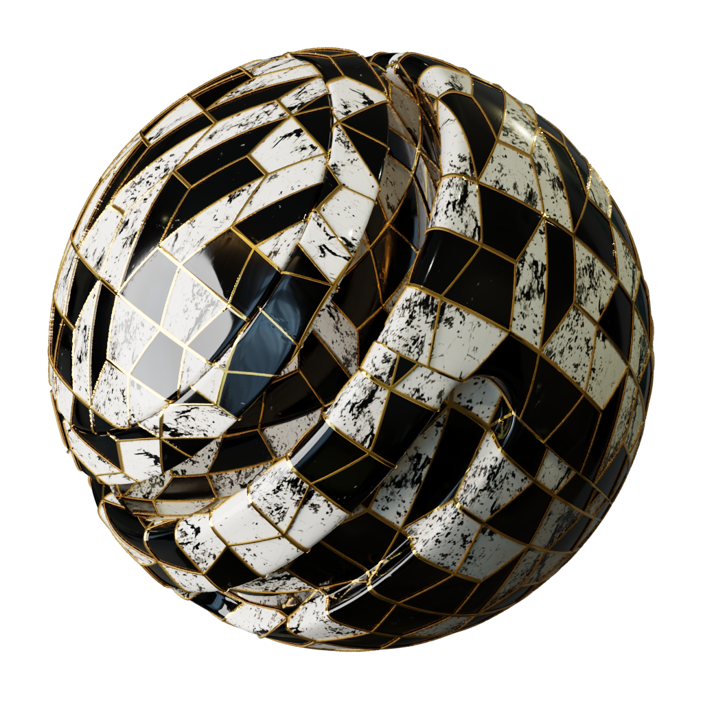 Marble With Metal Line | FREE marble materials | BlenderKit