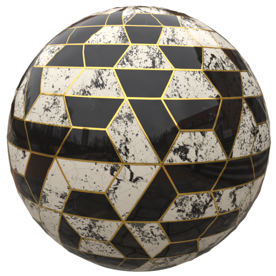 Marble With Metal Line | FREE 3D marble materials | BlenderKit
