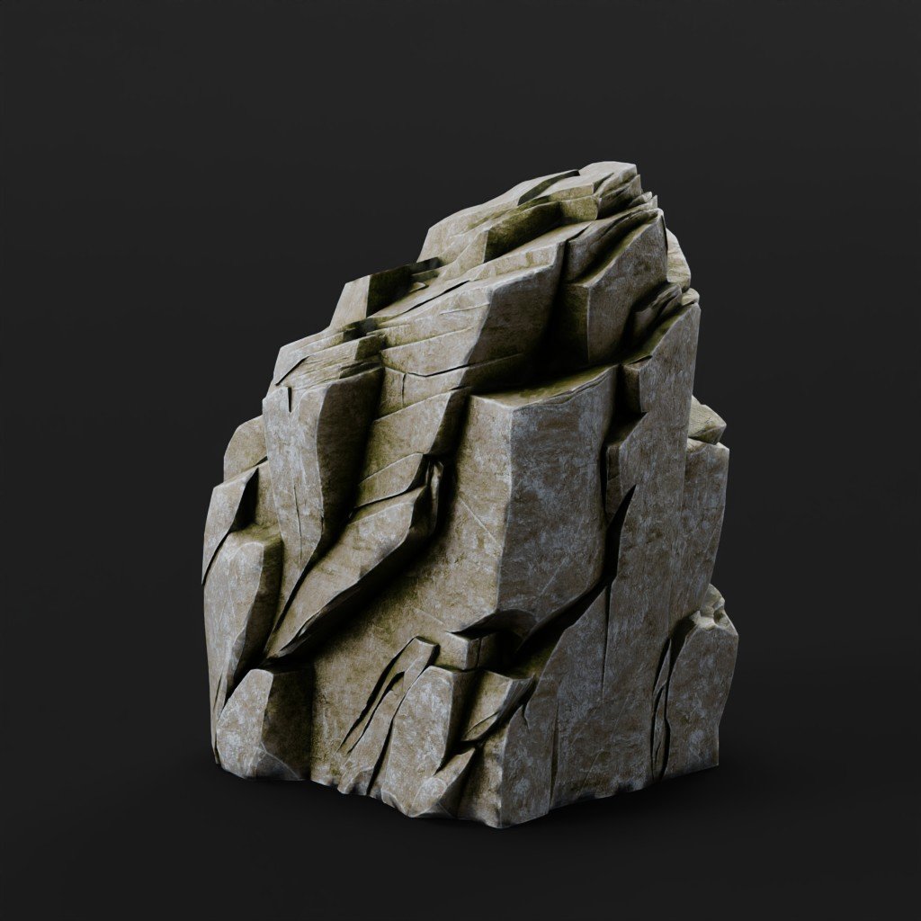 Mountain Boulder | Terrains models | BlenderKit