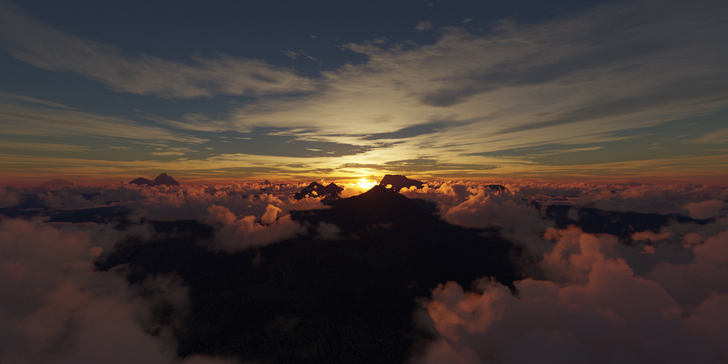 Aerial Golden Sunset | FREE Landscapes HDRis | BlenderKit