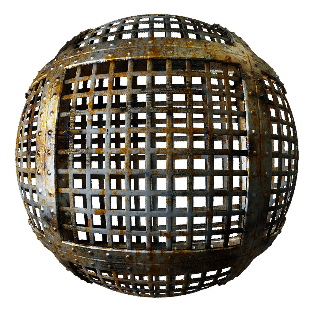 Metal Rivets Rusted Grill | FREE metal materials | BlenderKit