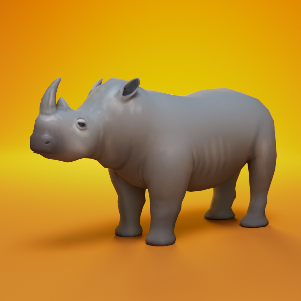 Rhino | Mammals models | BlenderKit