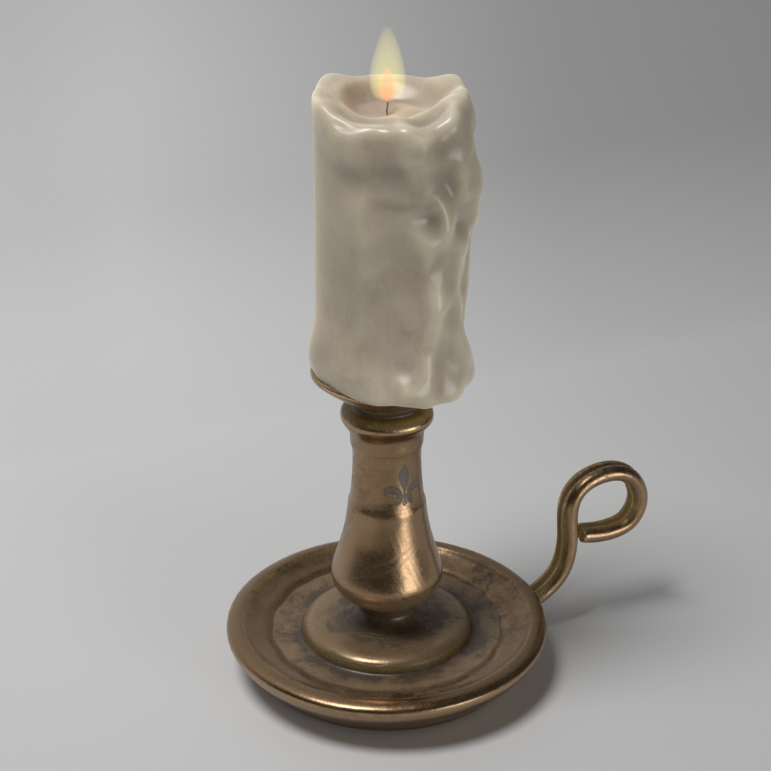 Antique Candle Stand | Fireplaces models | BlenderKit