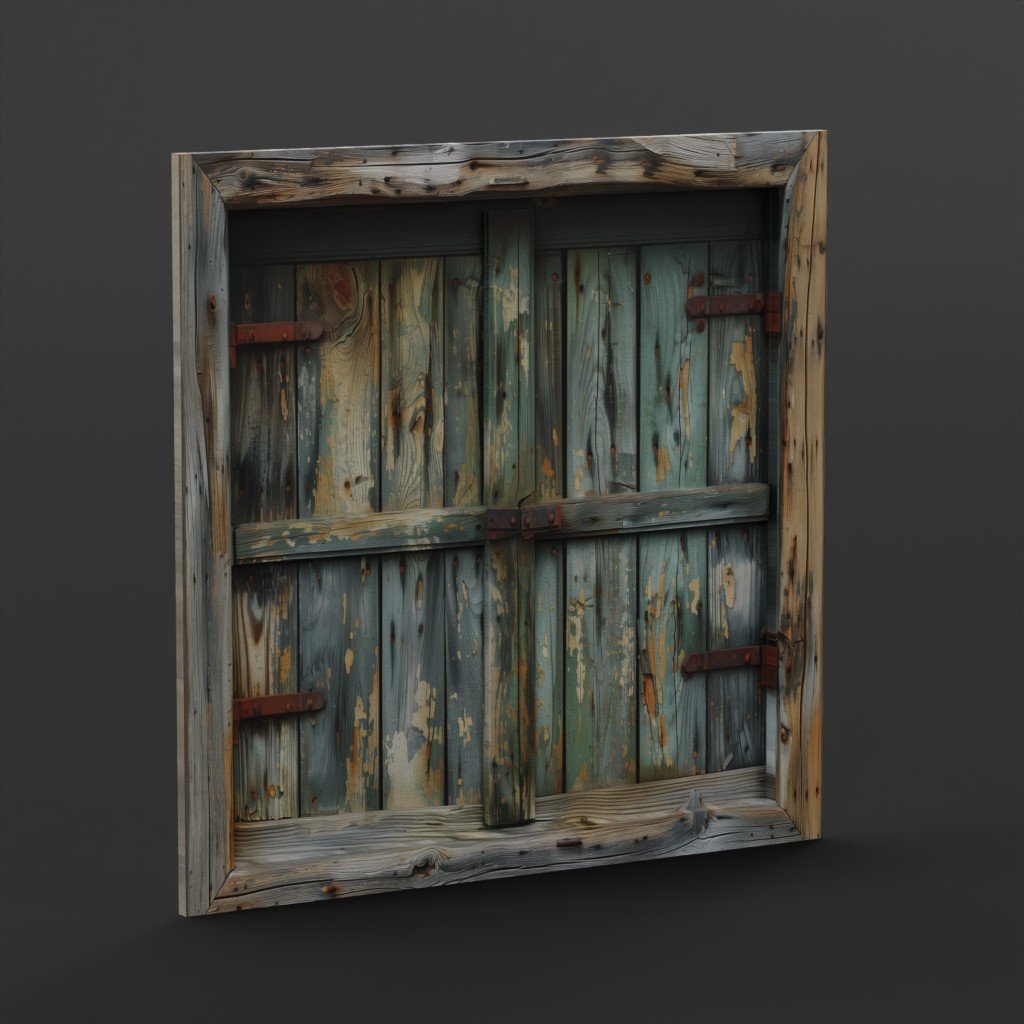 Old window - T - 101 | Windows models | BlenderKit