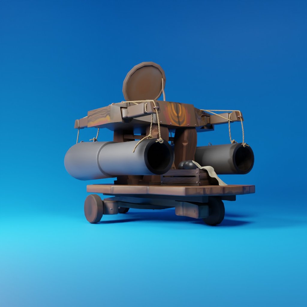 La-cannons rigged | FREE Military Vehicles models | BlenderKit