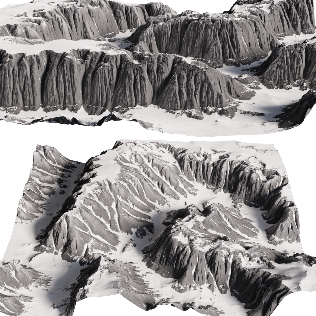 Classic Snow Mountains | FREE Terrains models | BlenderKit