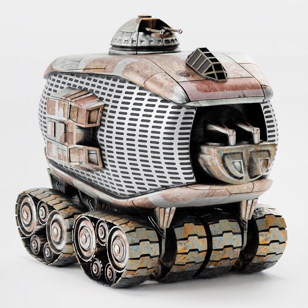 Space Tank Combat Vehicle | Trucks models | BlenderKit