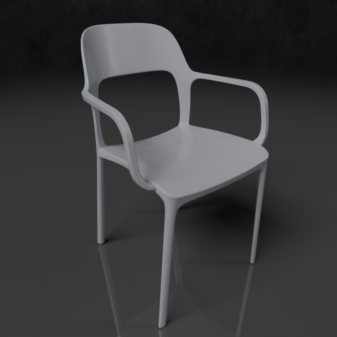 Simple plastic chair | Sitting Chairs models | BlenderKit
