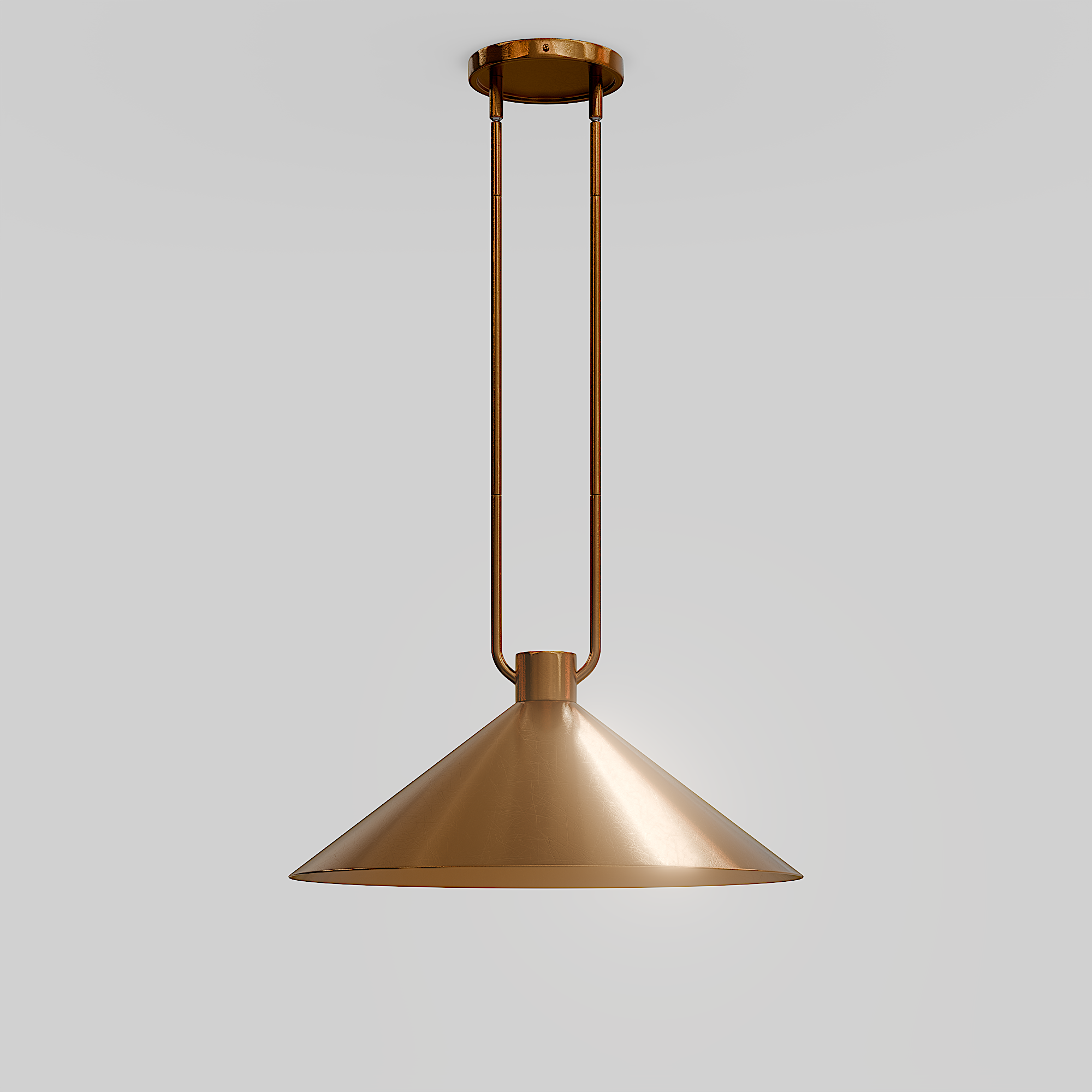 Andre Brass Cone Pendant Light | Ceiling Lights models | BlenderKit