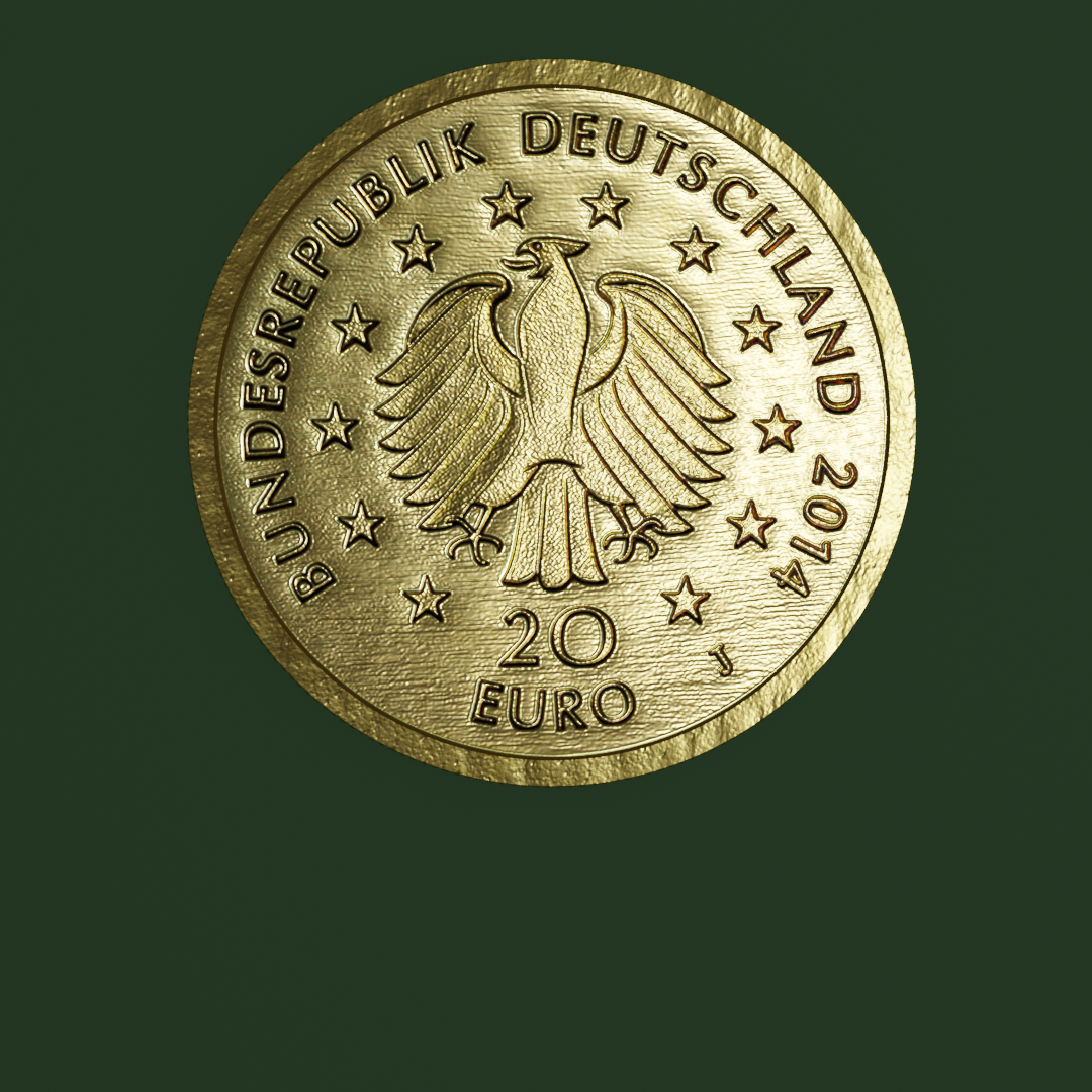 Euro Coin, 20 Euro | FREE Money models | BlenderKit