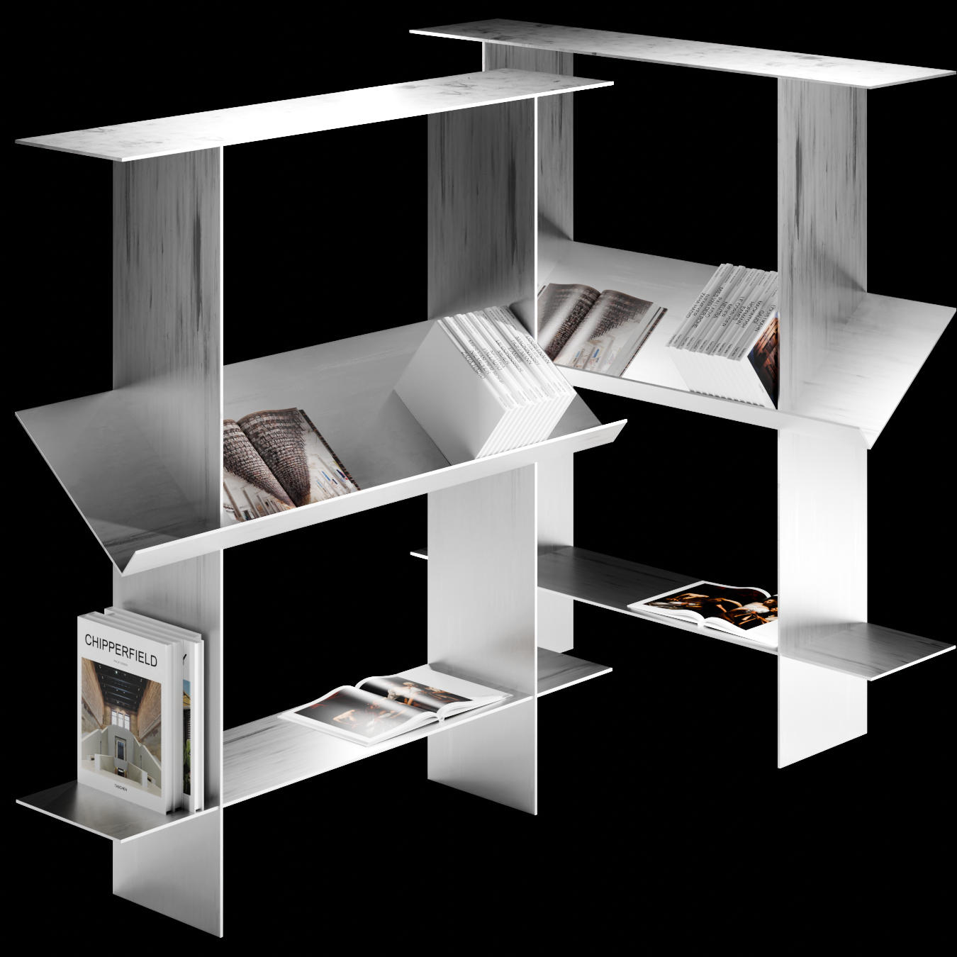 Domino Bookshelf | FREE Interior Design models | BlenderKit