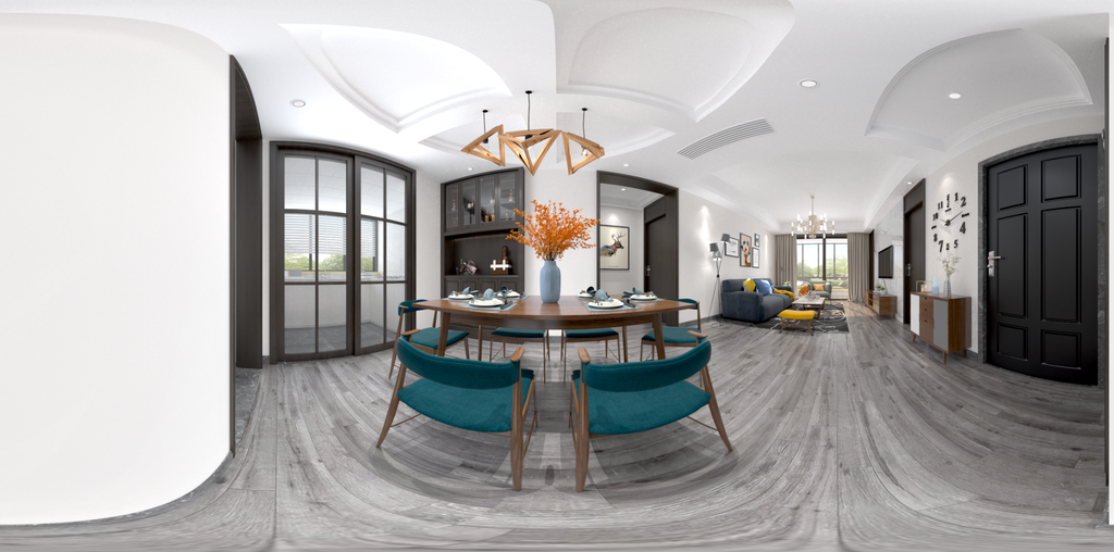 Dining room | FREE Interiors HDRis | BlenderKit