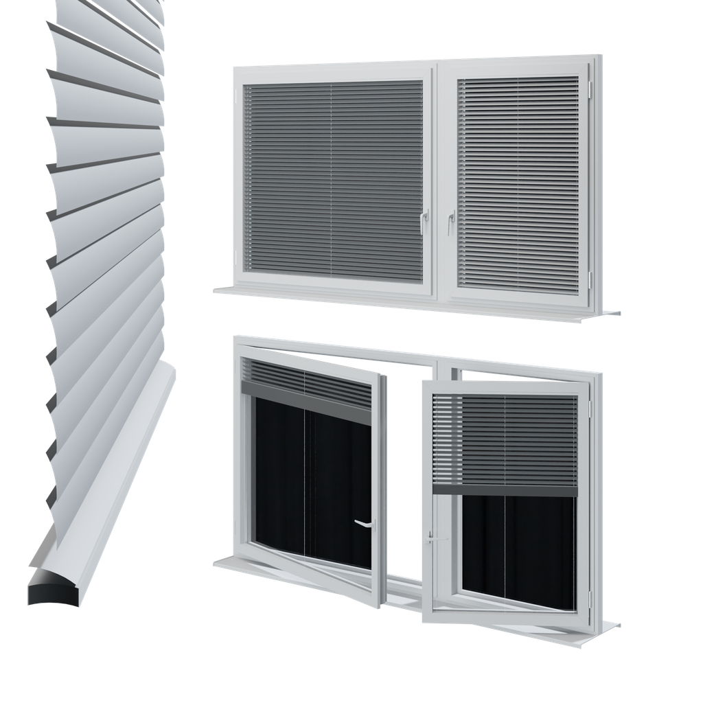 Window with working blinds | Windows models | BlenderKit