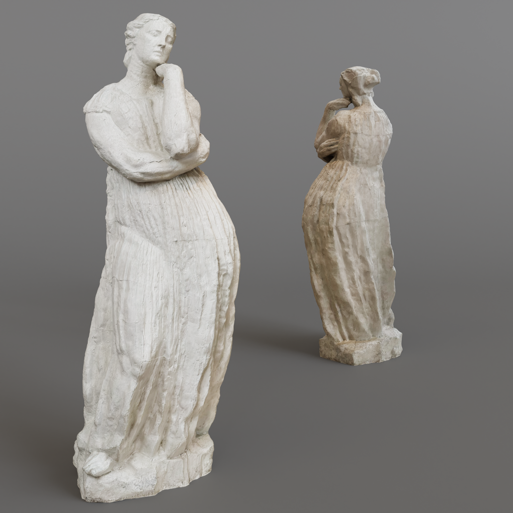 Plaster sculpture of a woman | Interior Sculptures models | BlenderKit