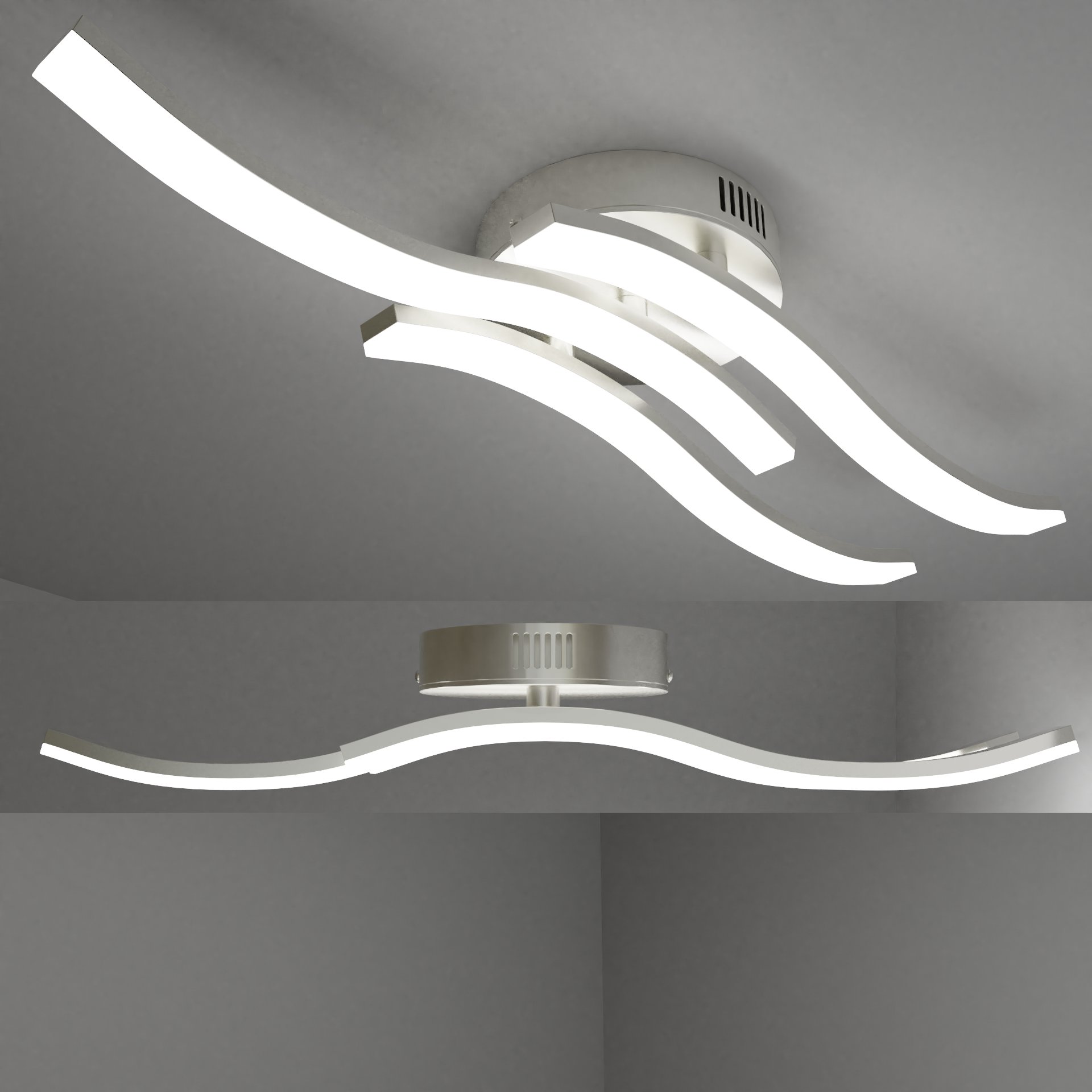 Ceiling light three waves | FREE Ceiling Lights models | BlenderKit