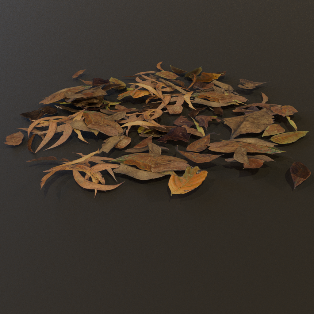 Debris Dry Leaves Pile Med | Outdoor Plants models | BlenderKit