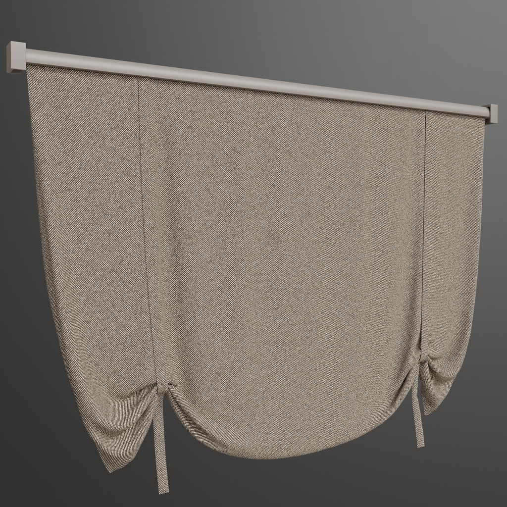 Tie Up Shade | Curtains models | BlenderKit