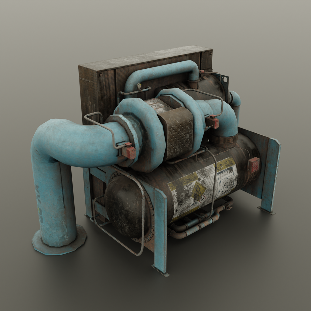 Industrial Chiller Pump | Industrial parts models | BlenderKit