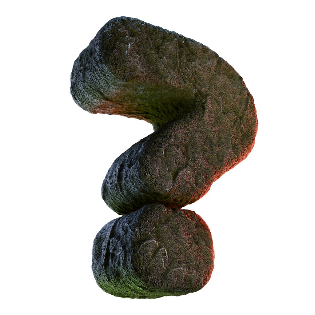 Question Mark Symbol Sign Stone Carved | Miscellaneous models | BlenderKit