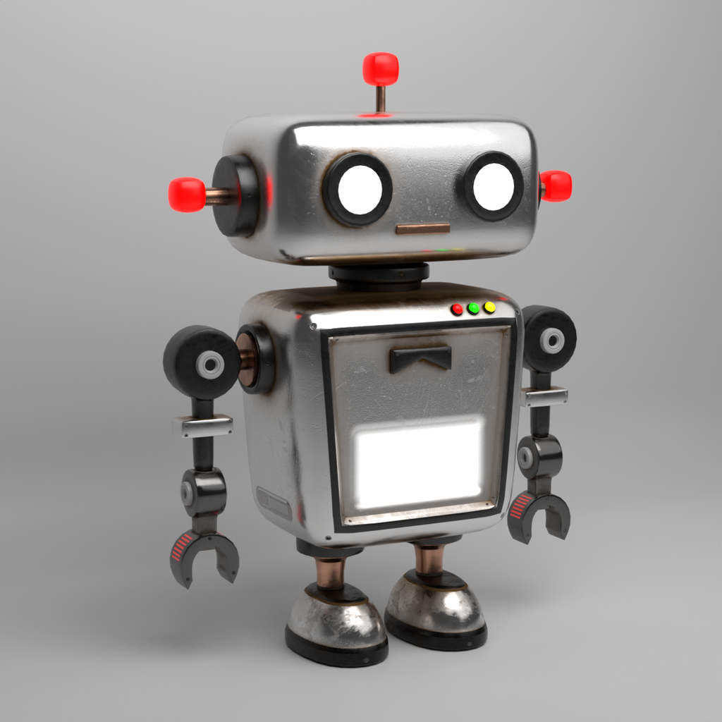 Blenderkit Download The Robot Cute Scifi Droid Model