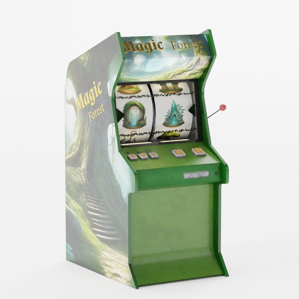 Slot machine Magic Forest | Restaurant / Bar models | BlenderKit