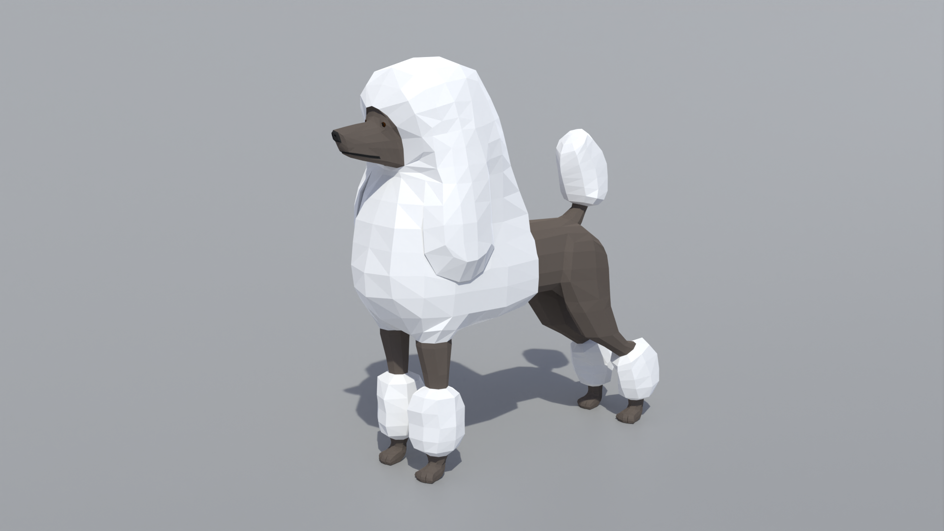 Low Poly Poodle | Mammals models | BlenderKit