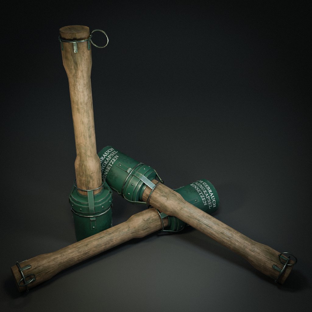 German grenade | Historical Weapons models | BlenderKit