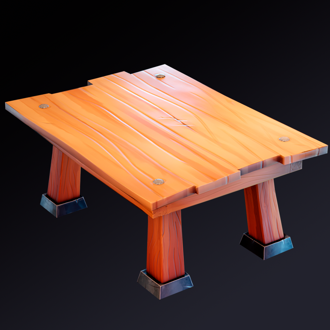 Stylized table | Decoration Sets models | BlenderKit